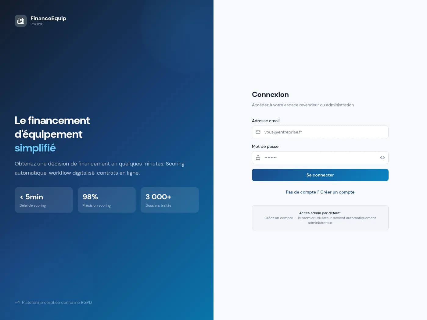 Financement Equip Pro