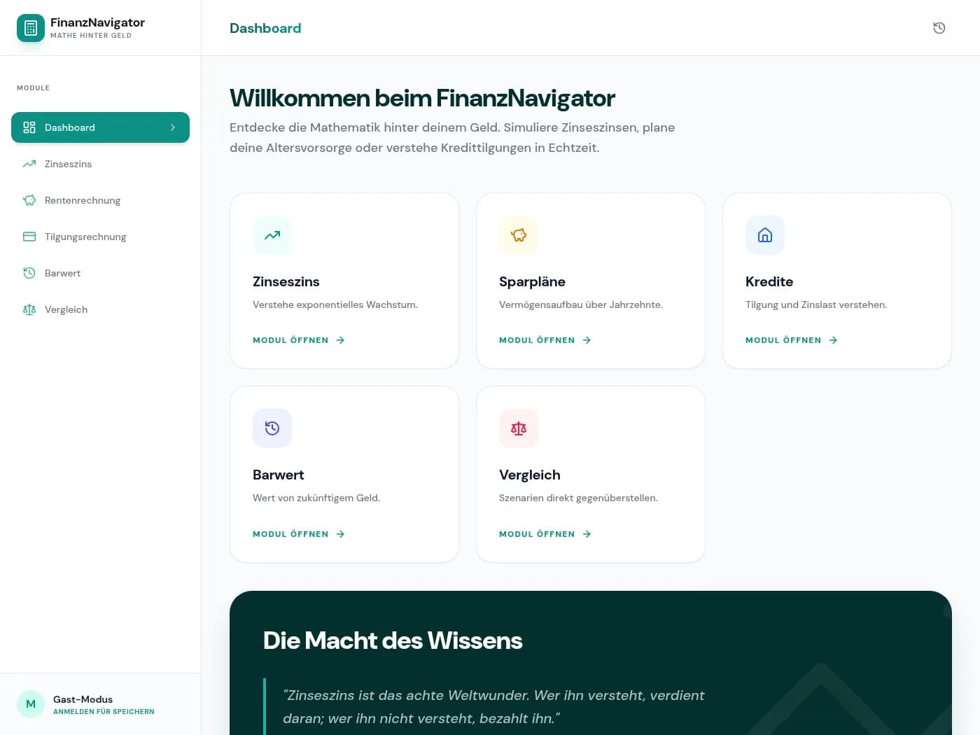 FinanzNavigator Web App