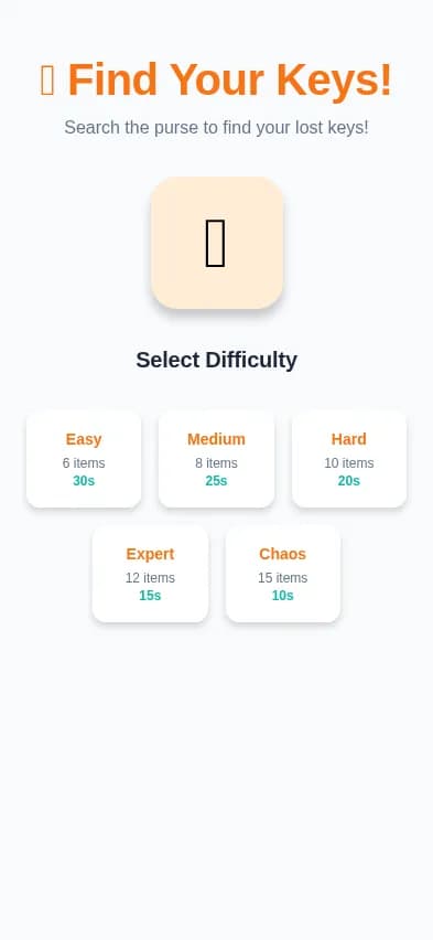 Find Your Keys Game
