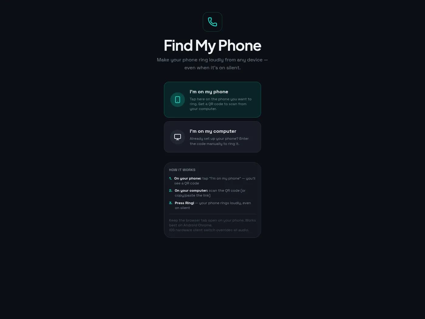 Find My Phone Web