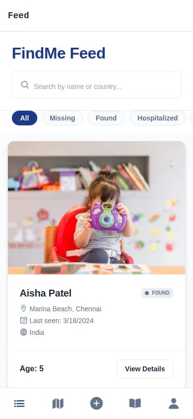 FindMe Missing Persons App
