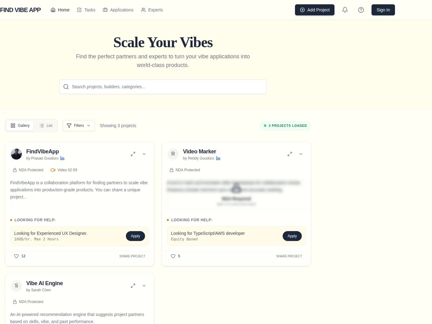 FindVibe Clone