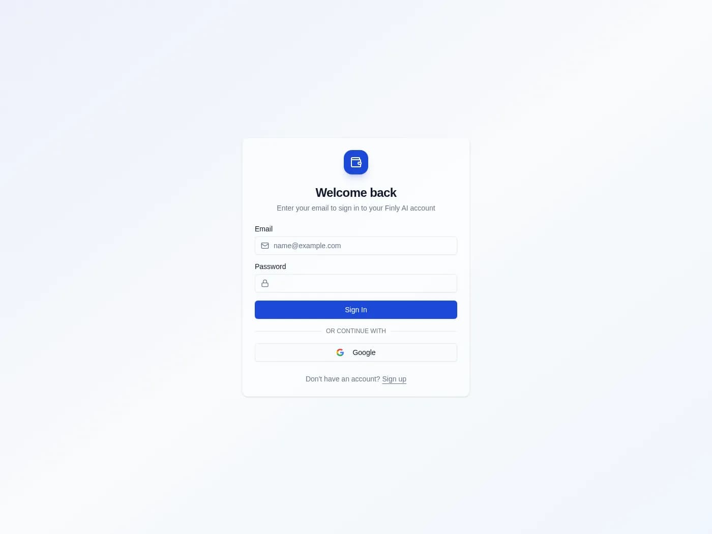 Finly AI Finance Assistant