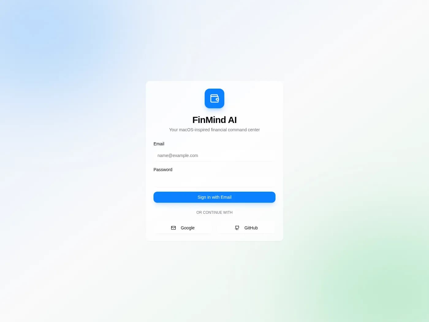 FinMind AI Finance App