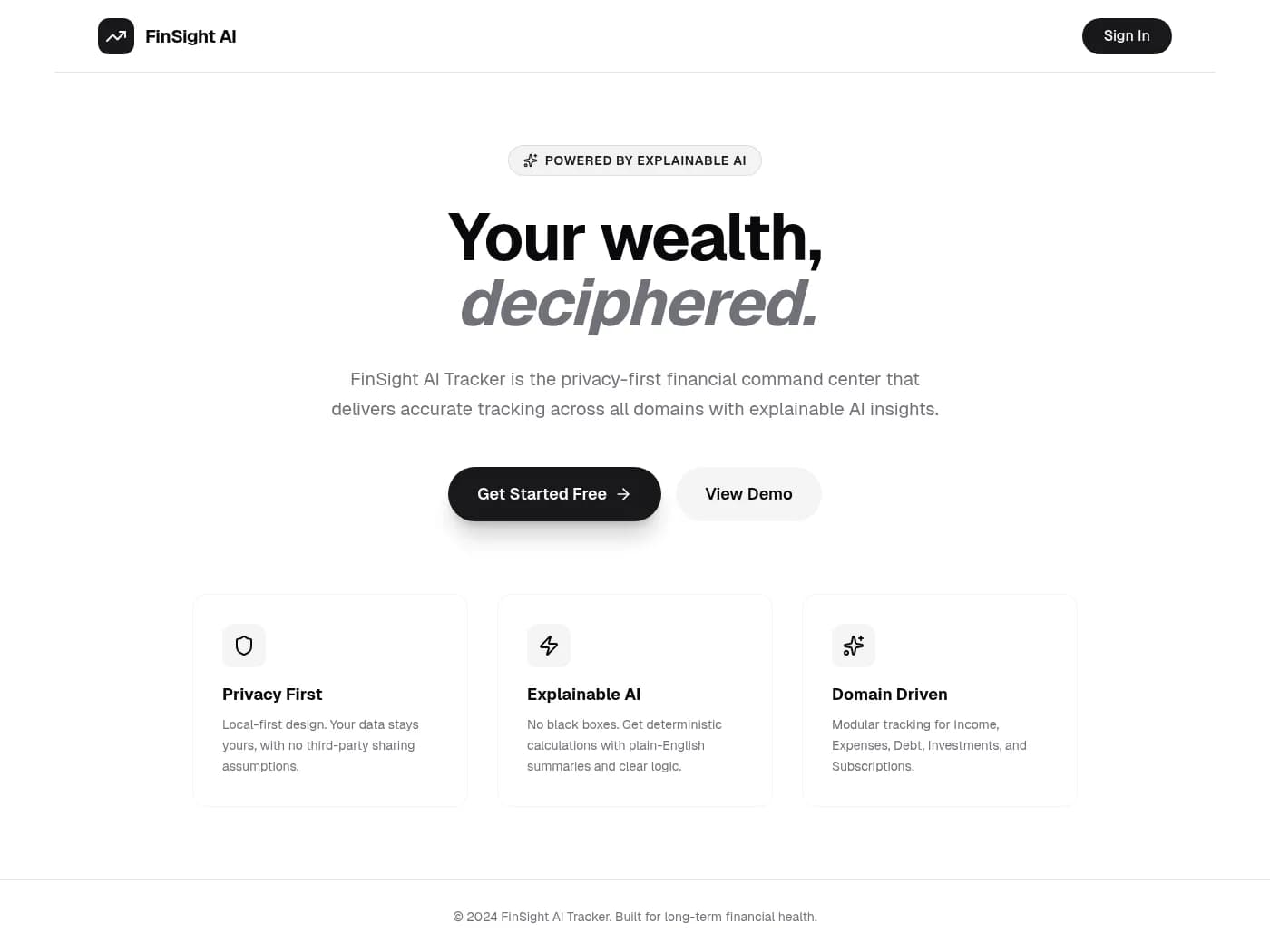 FinSight AI Tracker