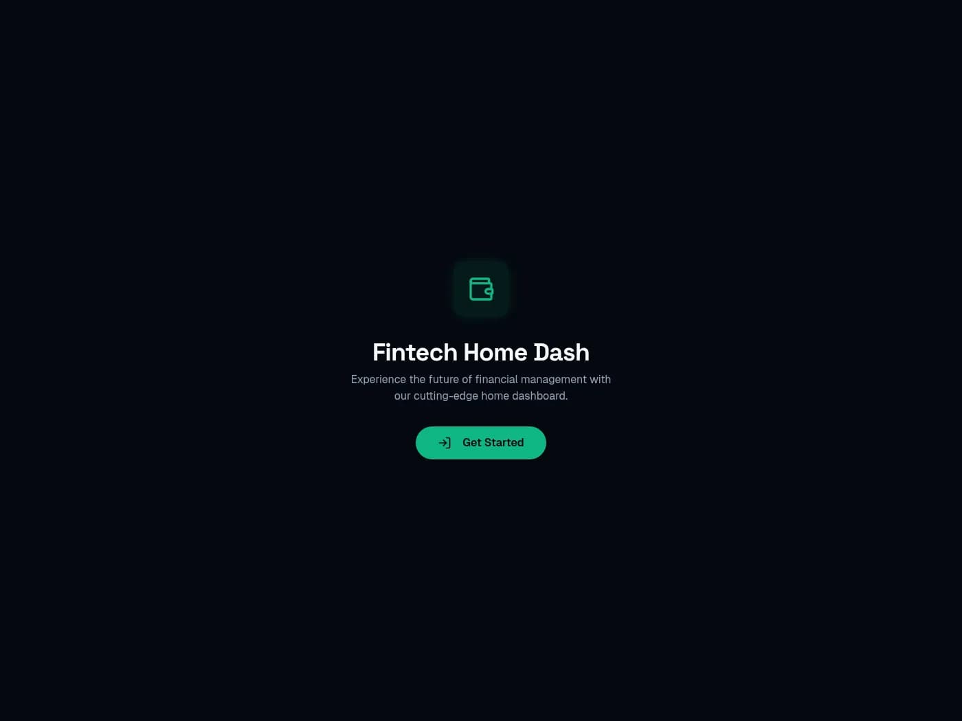 Fintech Home Dash