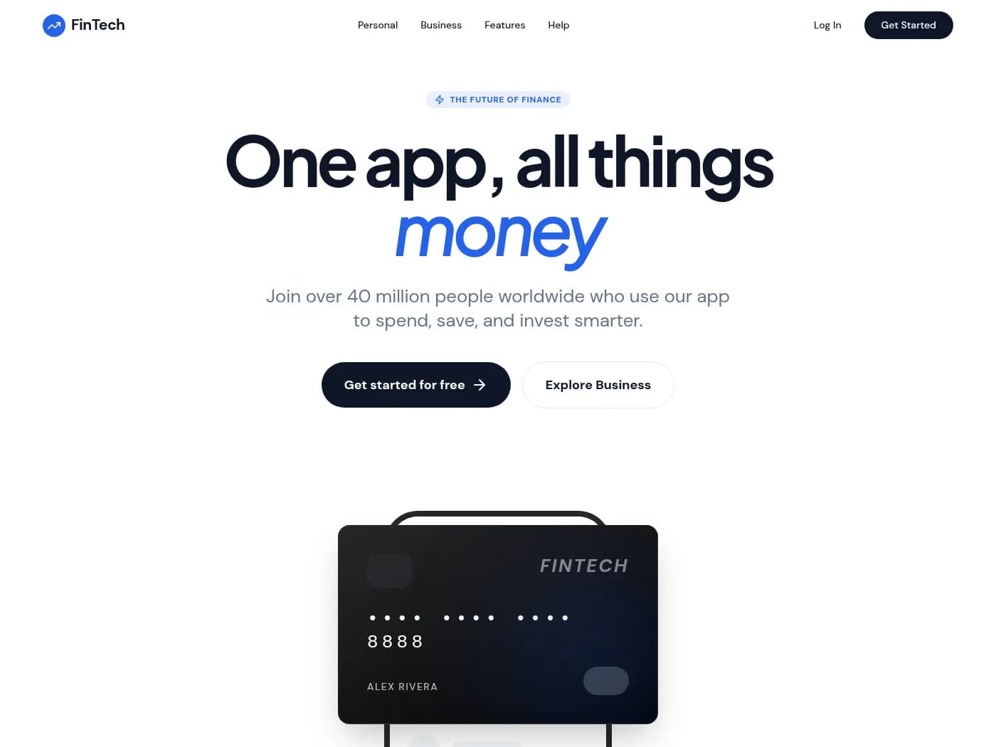 FinTech Landing Page