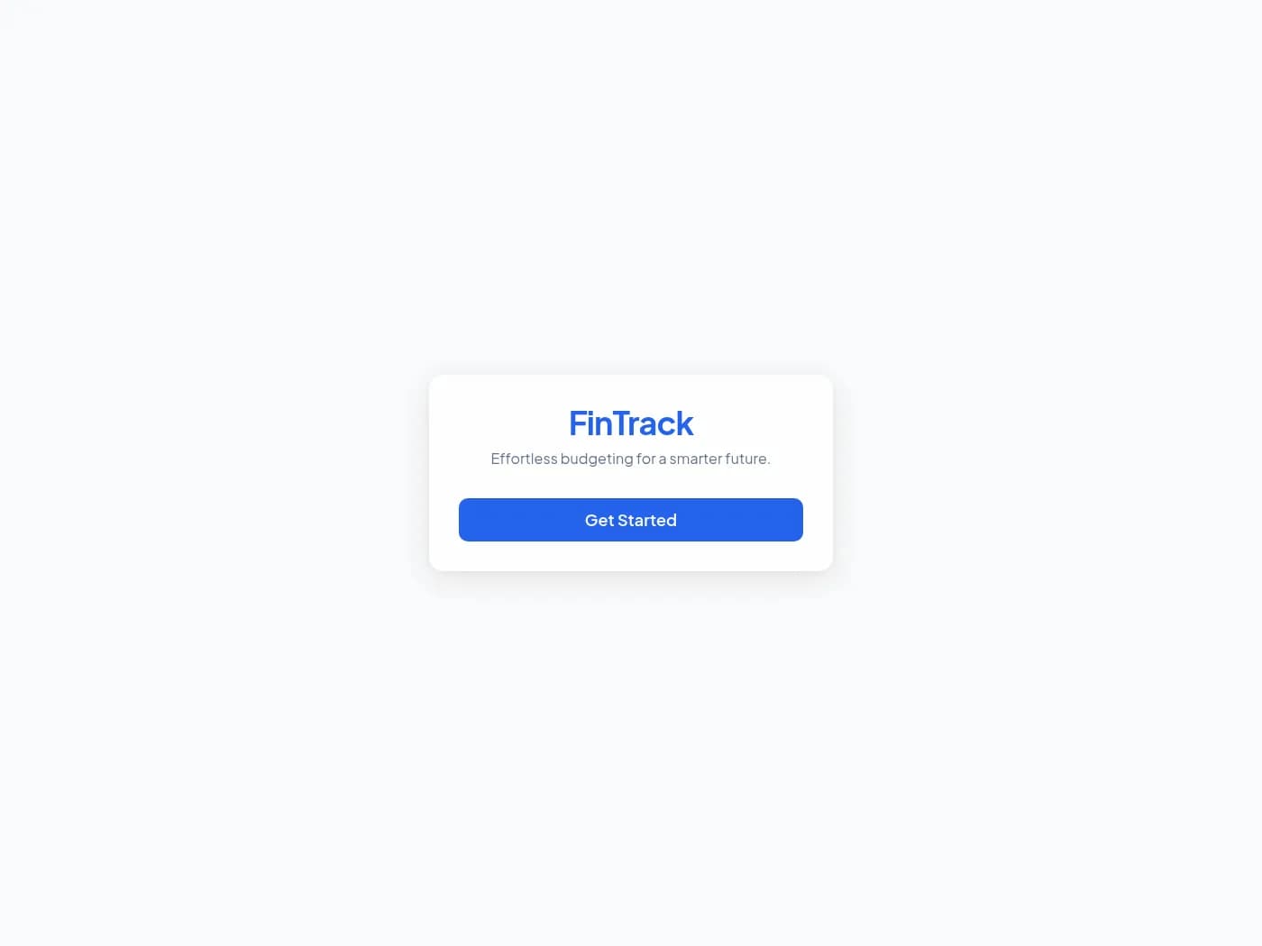 FinTrack Dashboard