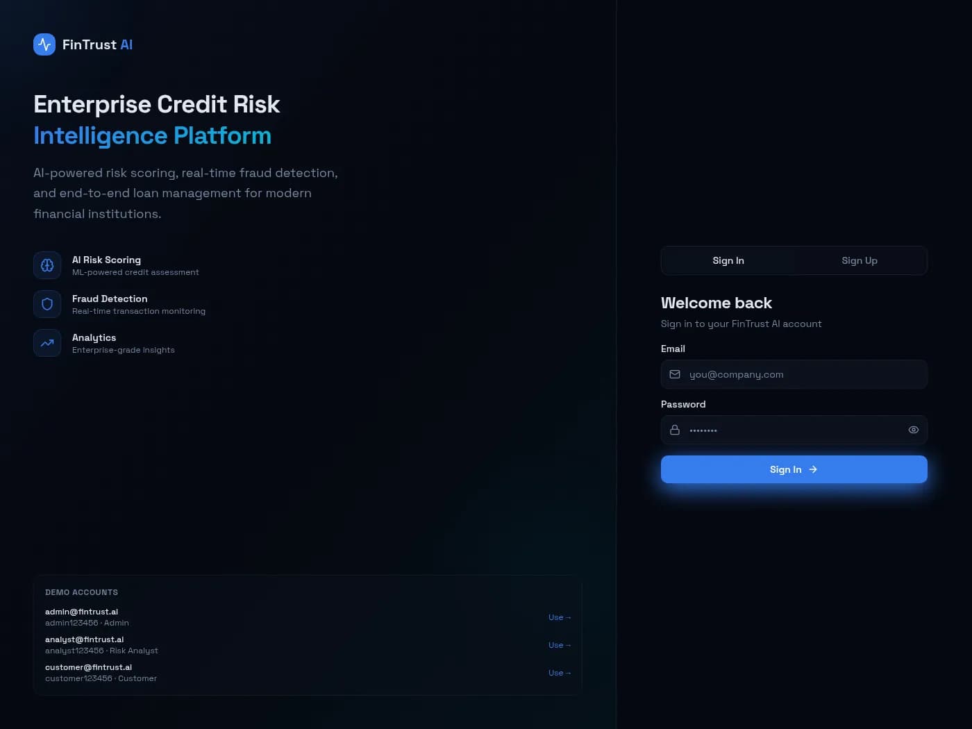 FinTrust AI Platform