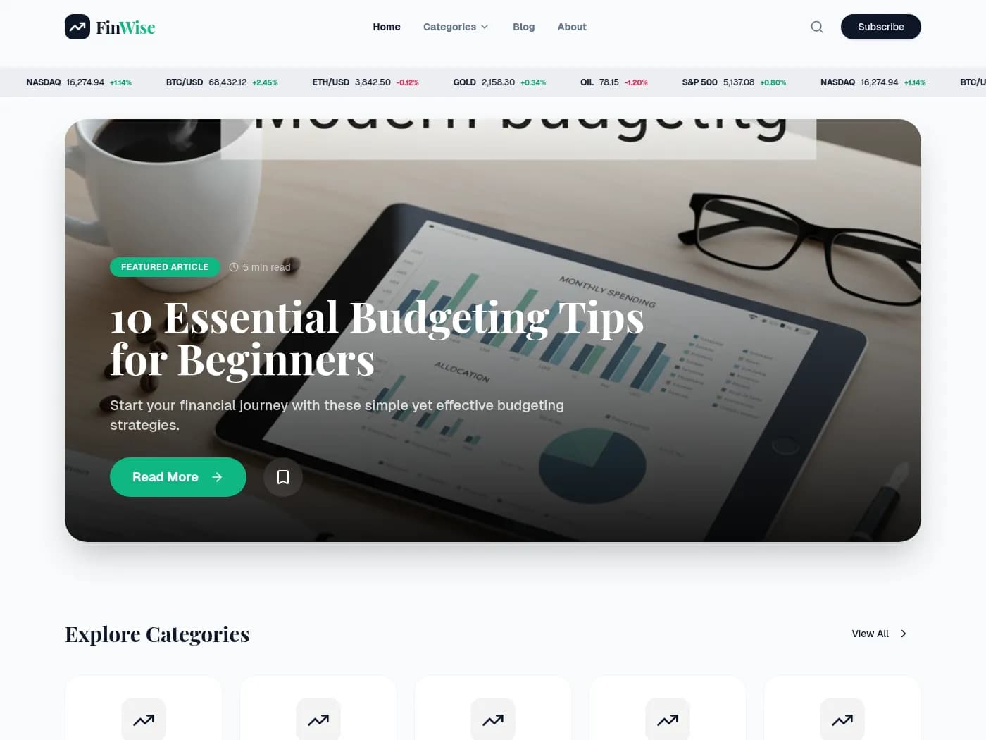 FinWise Blog Platform