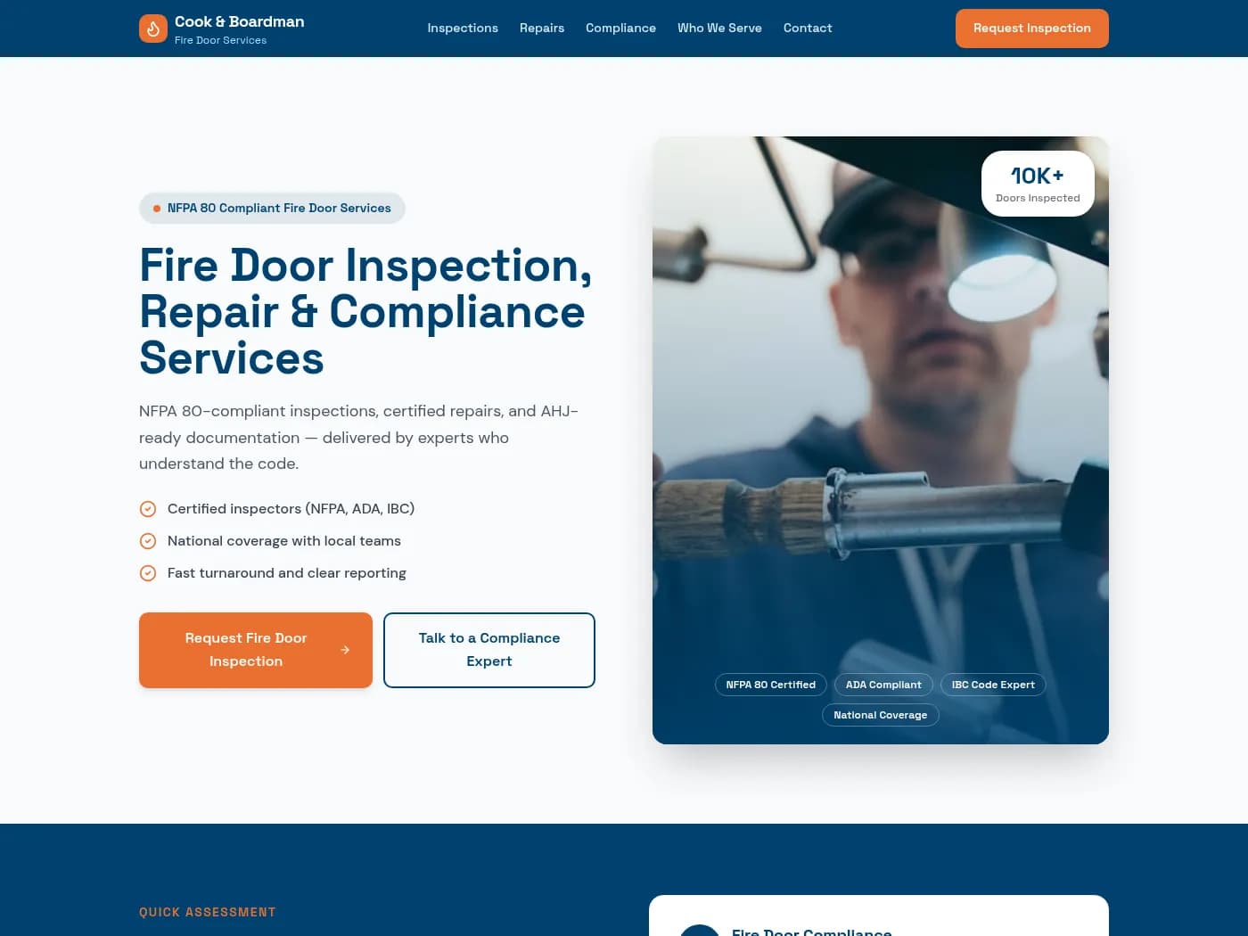 Fire Door Pro Landing
