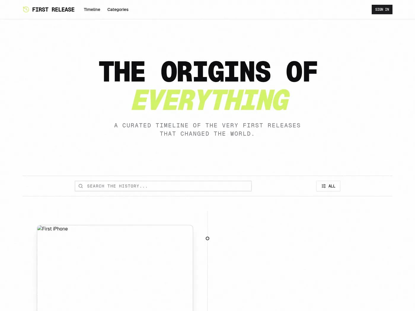 First Release Tracker
