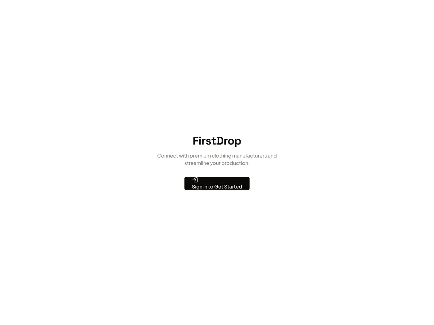 FirstDrop Clothing Sourcing