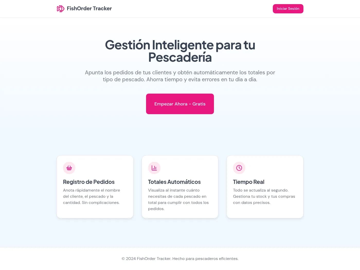 FishOrder Tracker