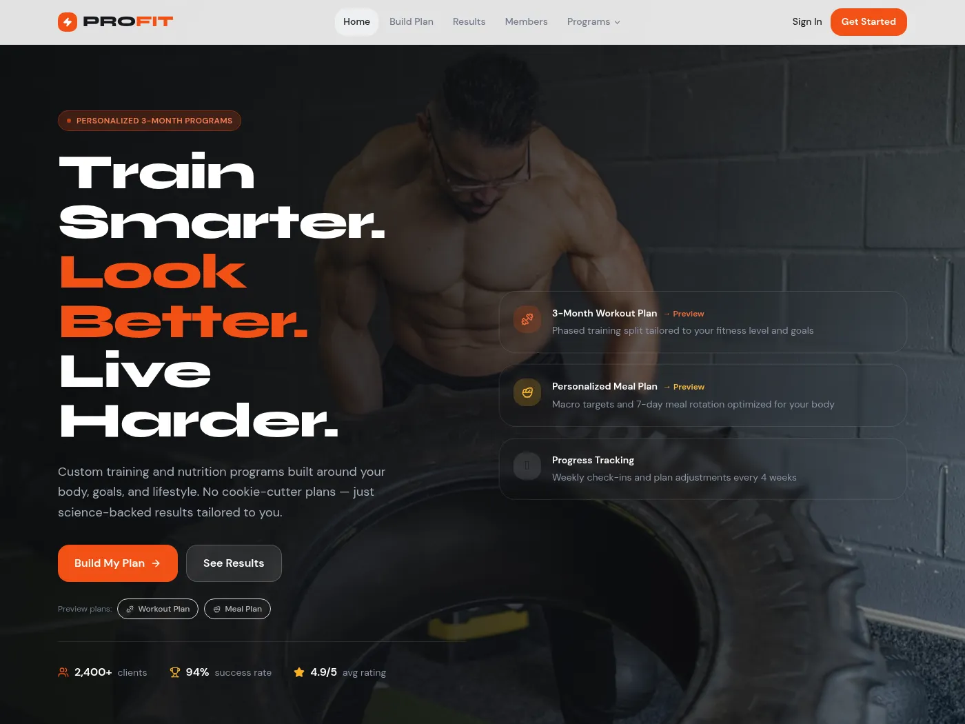 ProFit Personal Training Site