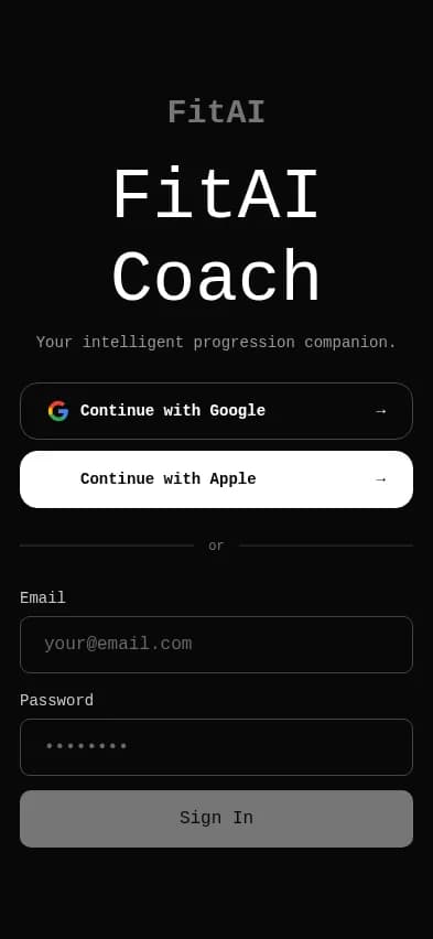 FitAI Progression Coach