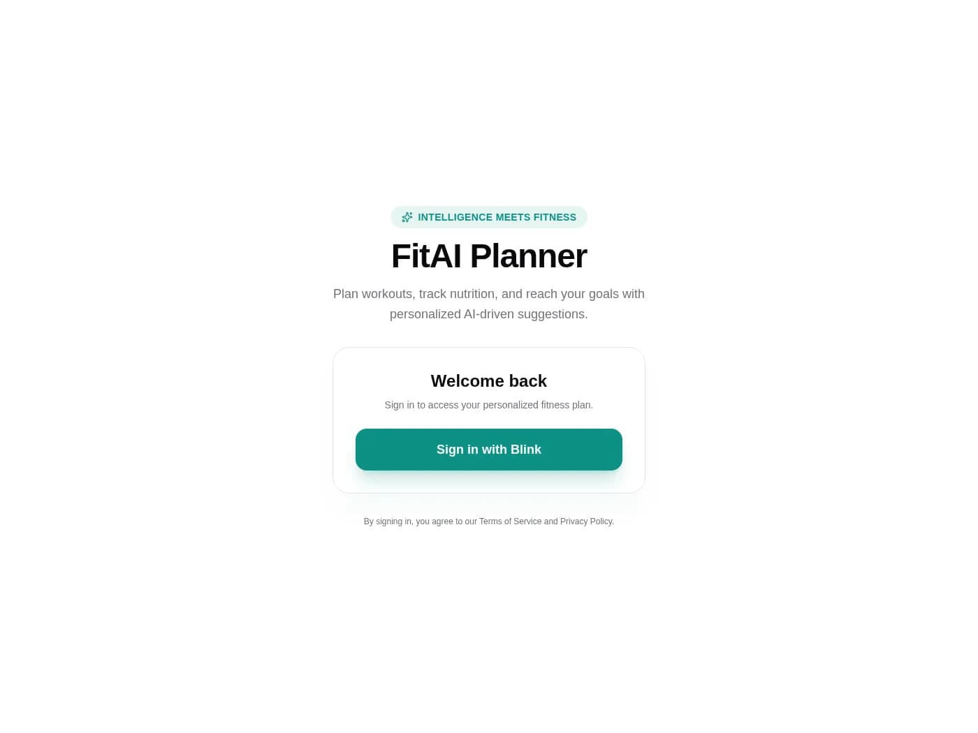 FitAI Planner