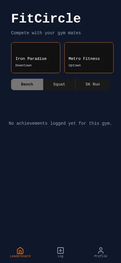 FitCircle Tracker