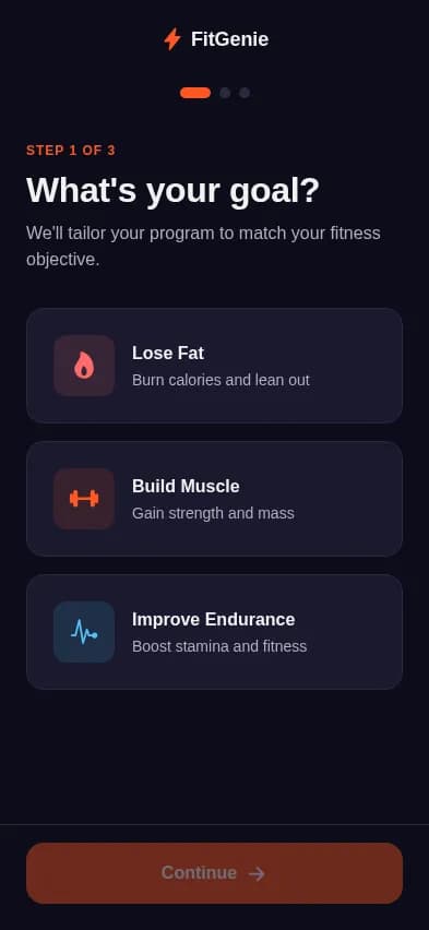 FitGenie Mobile Trainer