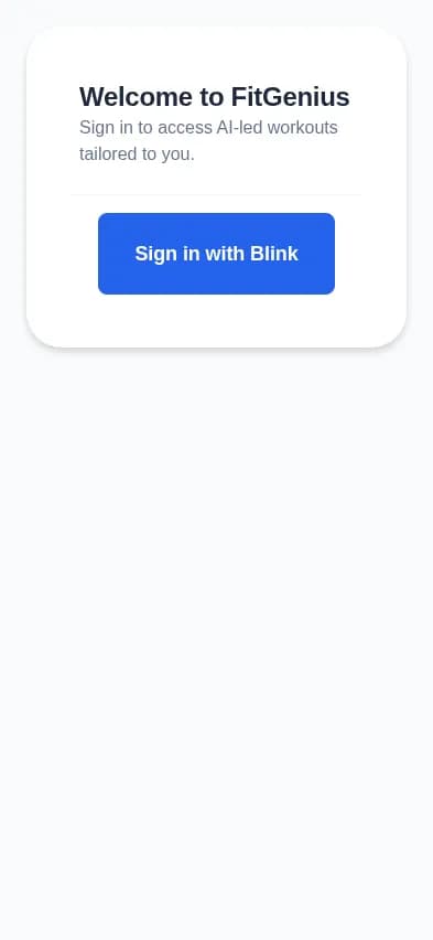 FitGenius AI Trainer