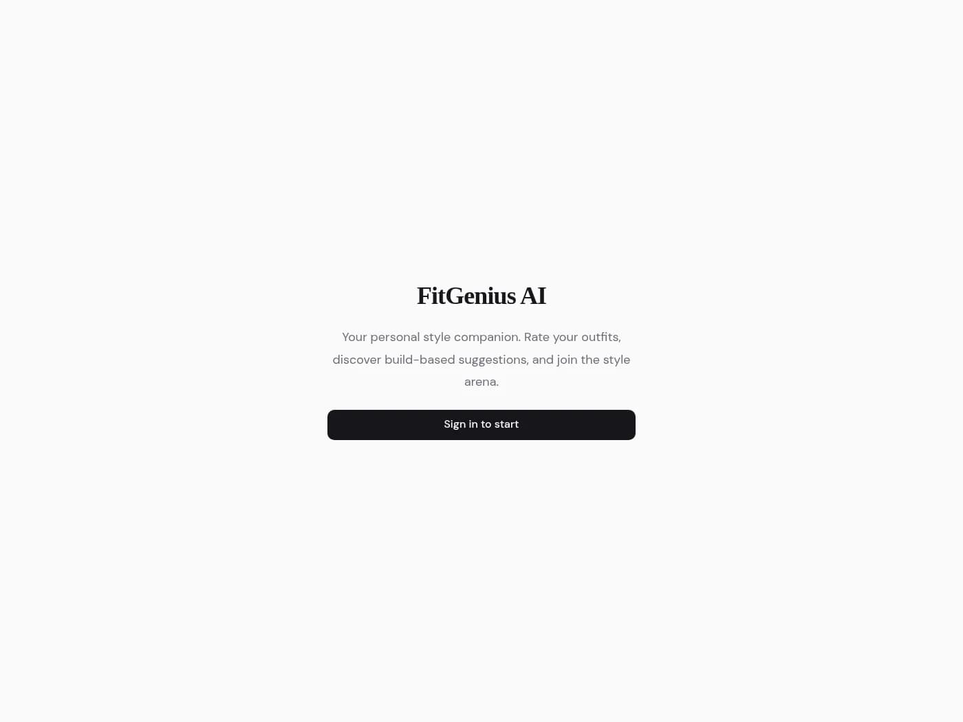 FitGenius AI Style App