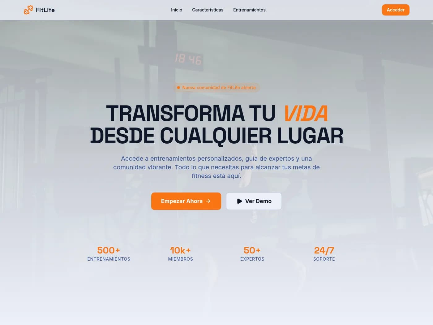 FitLife Web Portal