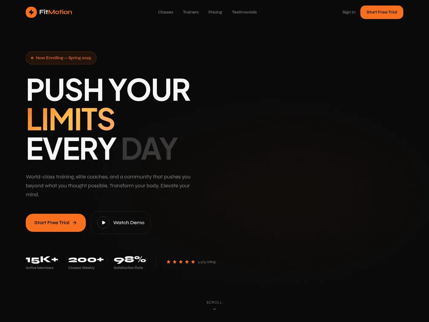FitMotion Landing Page