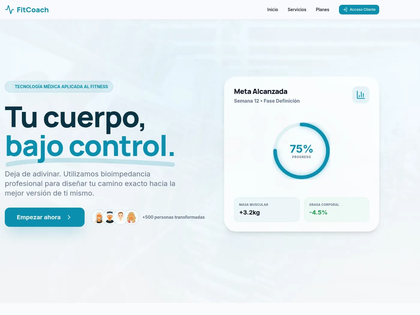 FitCoach Landing Page