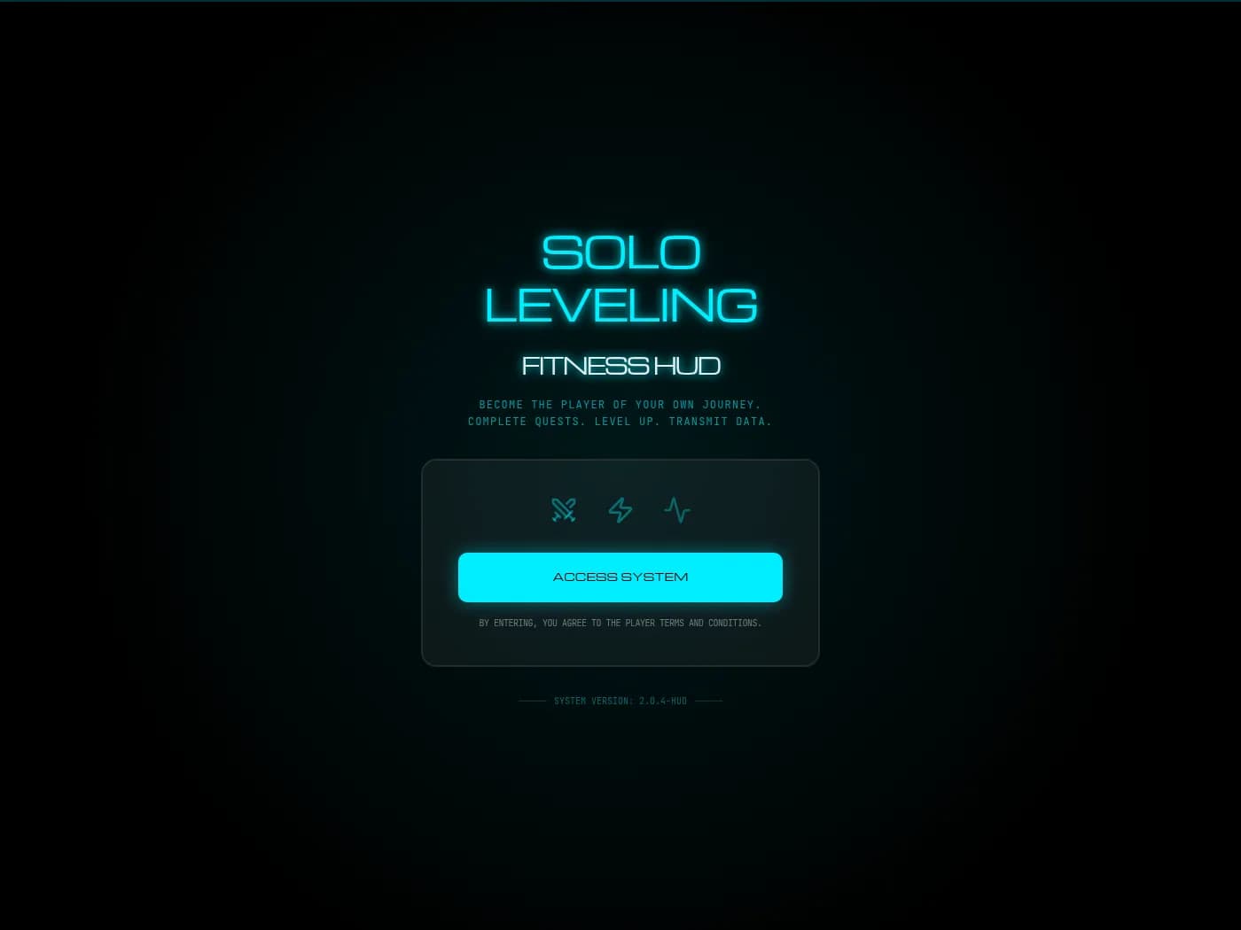 Solo Level Fitness HUD