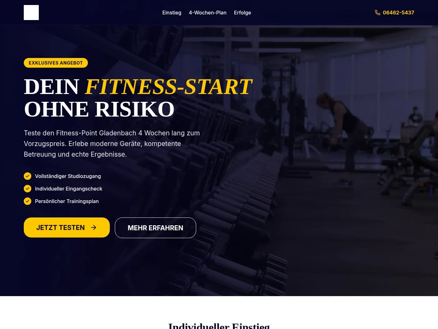Fitness Lead Landing Page