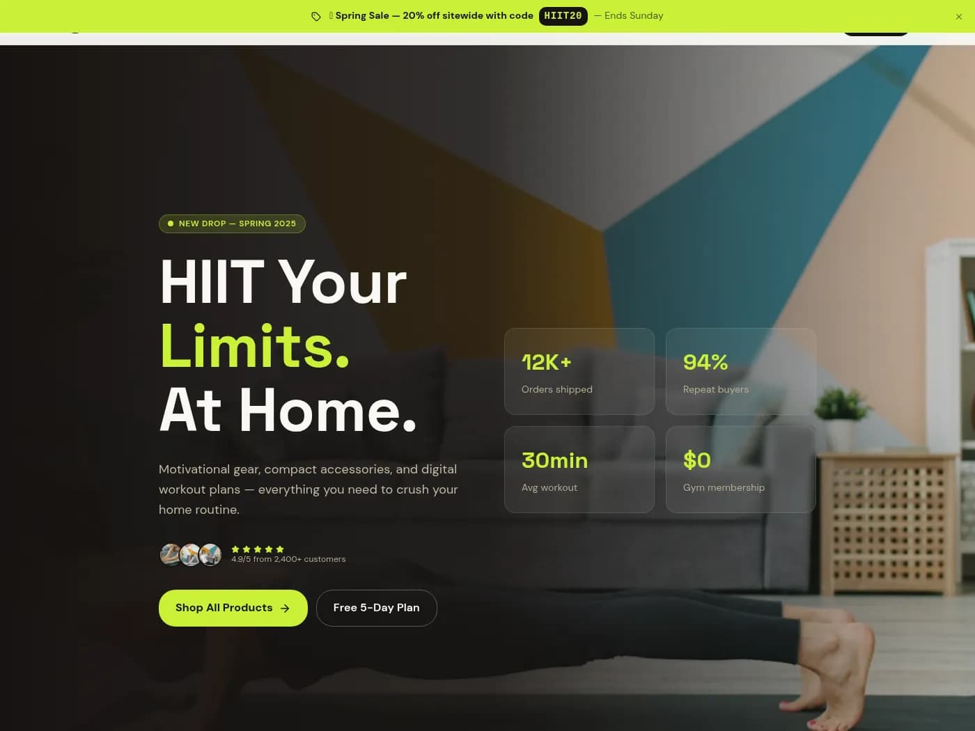 HomeFit Gear Storefront