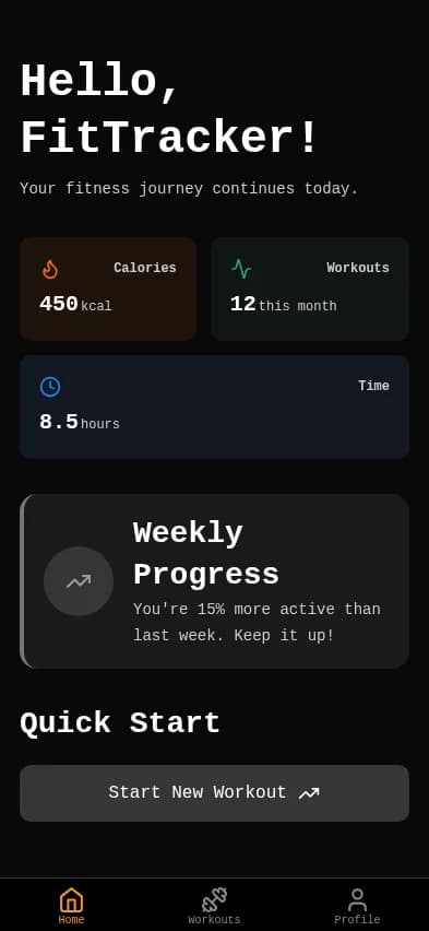 FitTrack Mobile App
