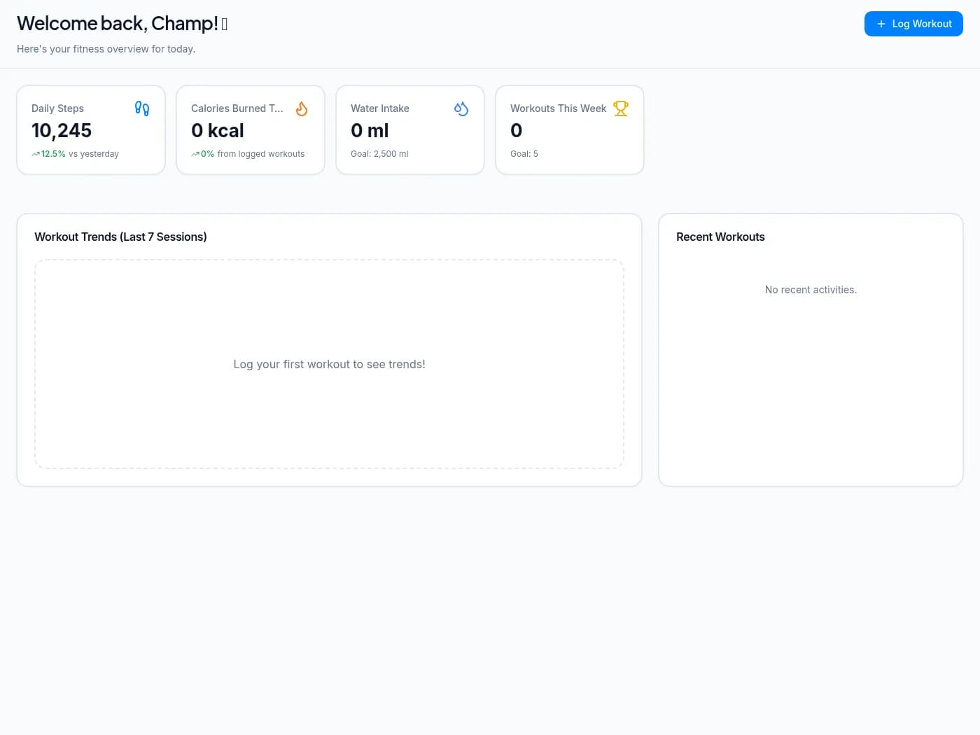 FitTrack Dashboard