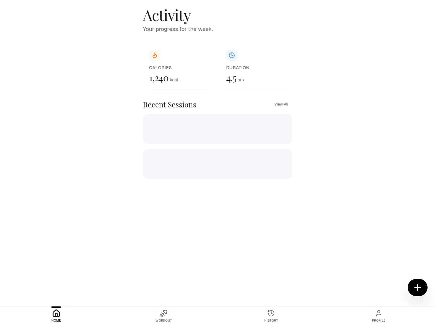 FitTrack Web App