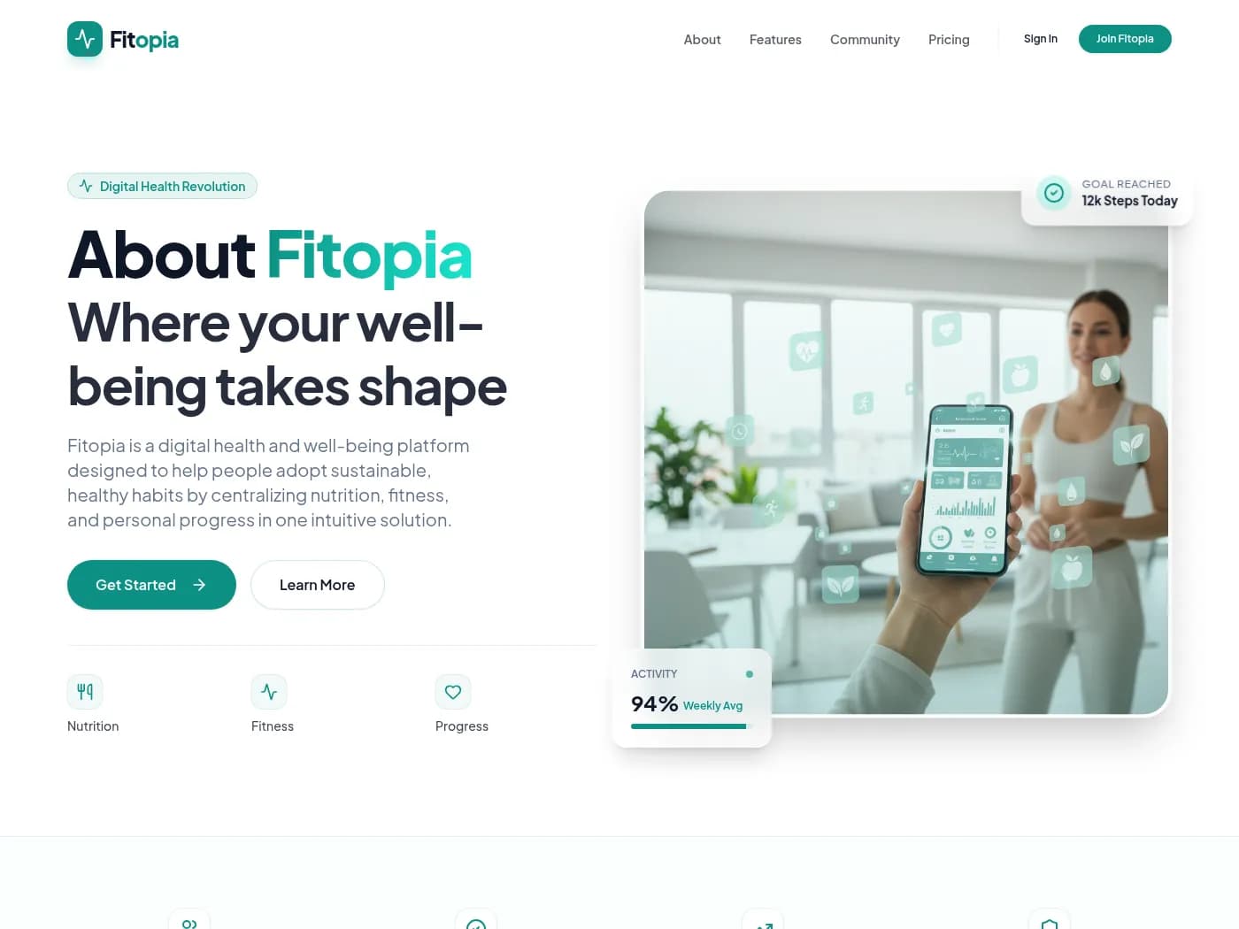 Fitopia Hero Redesign