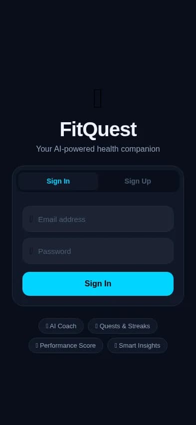 FitQuest AI Health Buddy