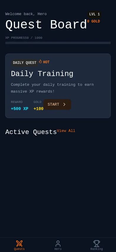 FitQuest Game App