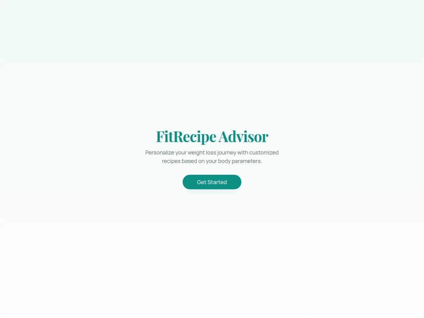 FitRecipe Advisor