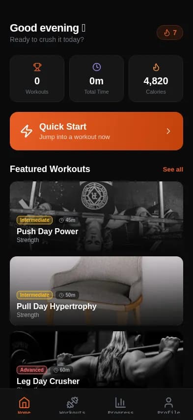 FitTrack Workout App