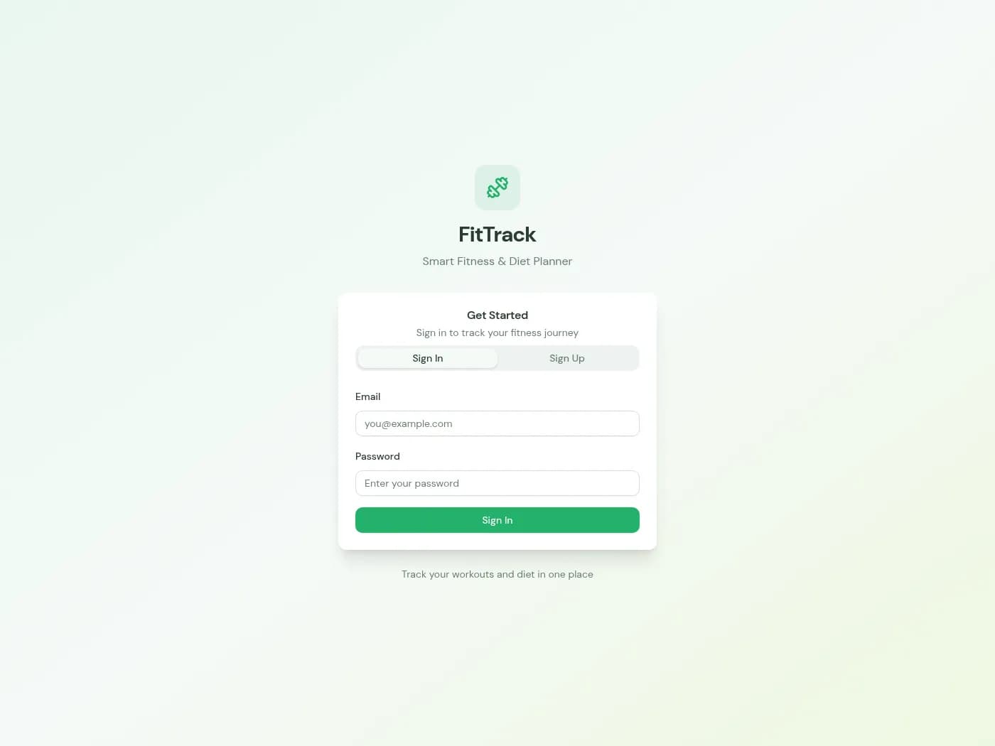 FitTrack Planner