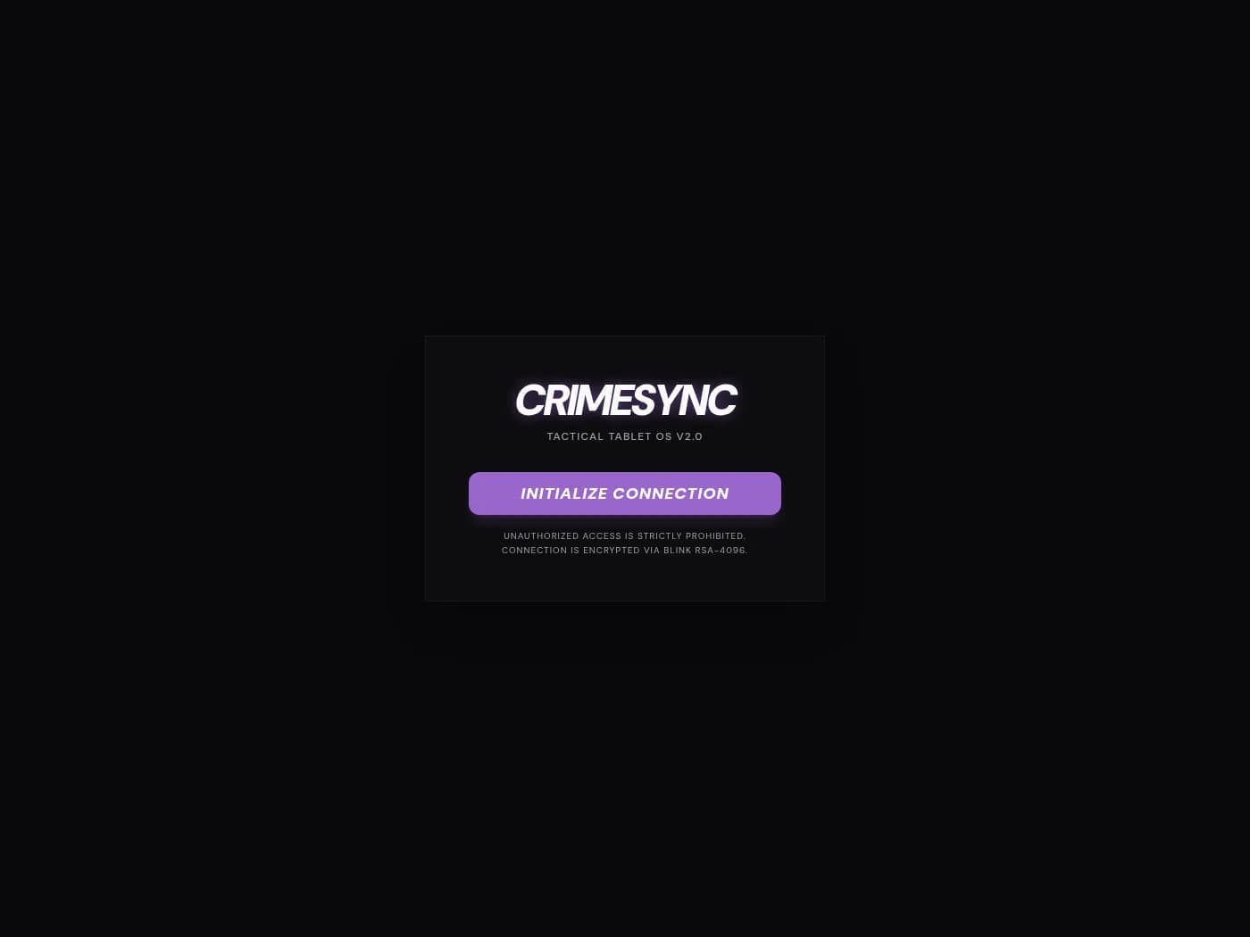 CrimeSync Tablet UI