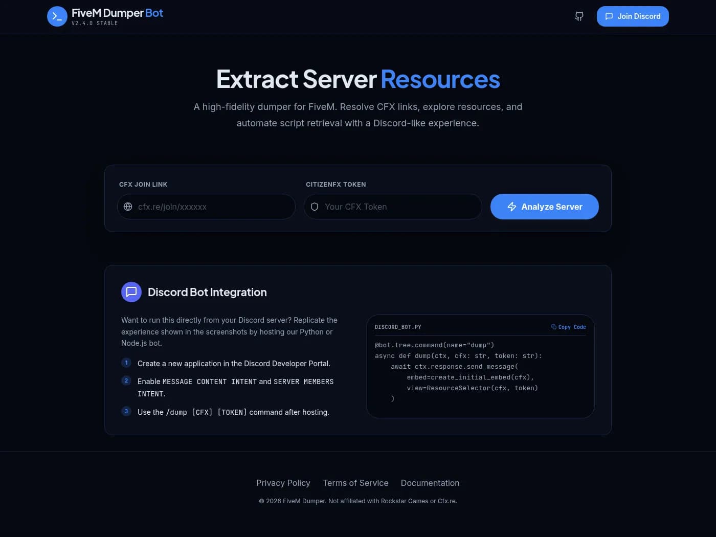 FiveM Script Dumper Bot