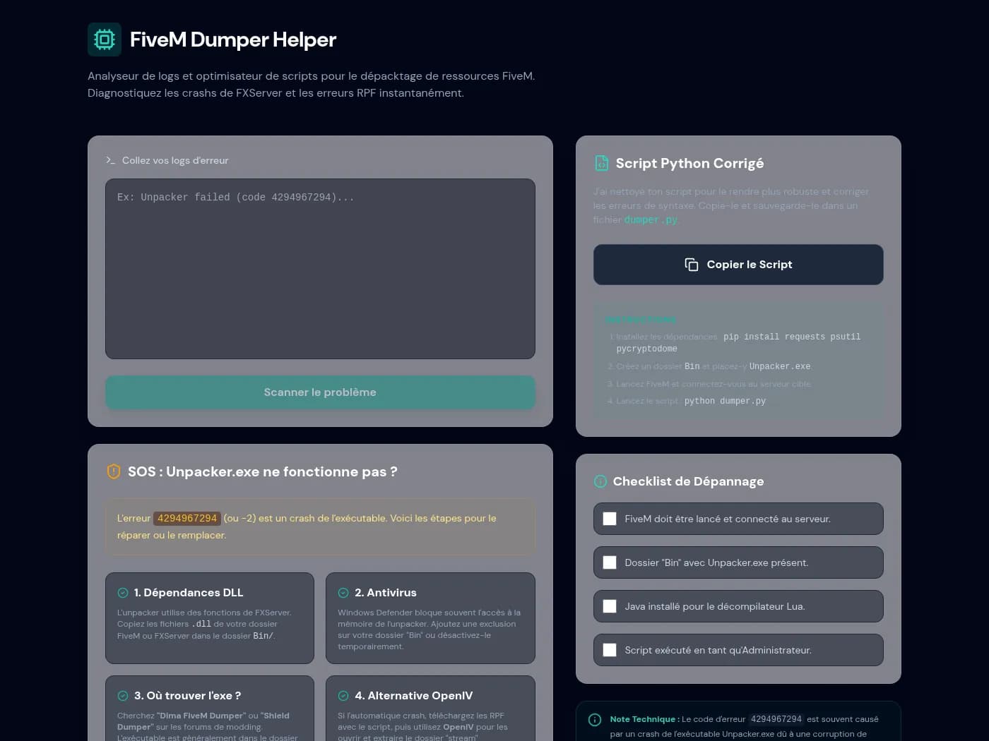 FiveM Full Dumper Helper