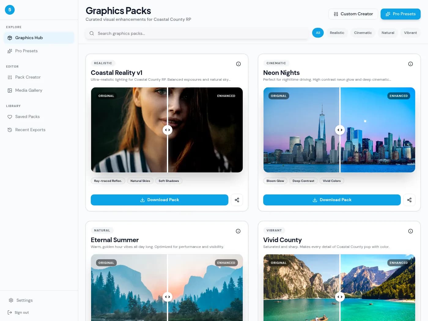 FiveM Graphics Pack Creator