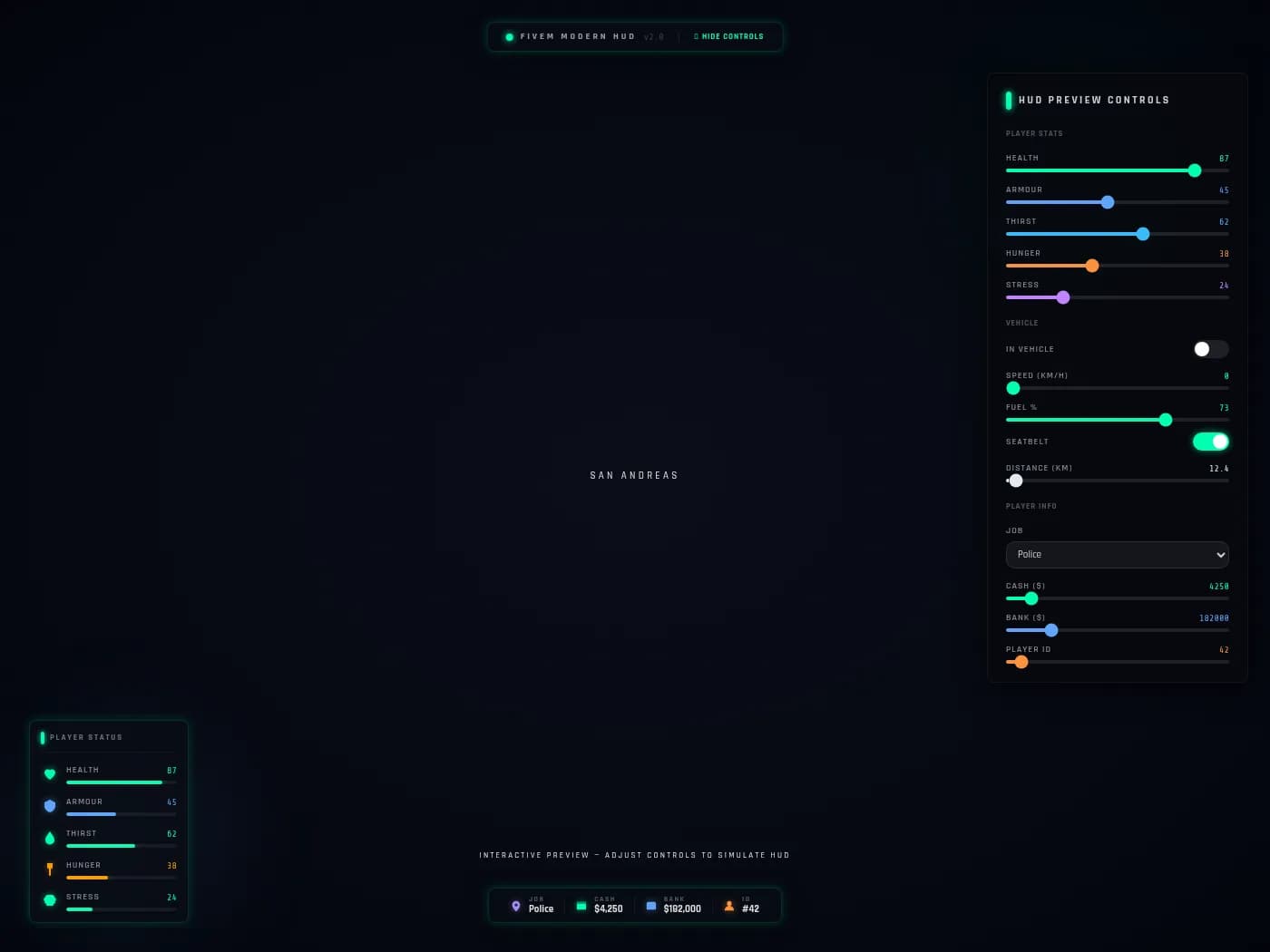 FiveM Modern HUD