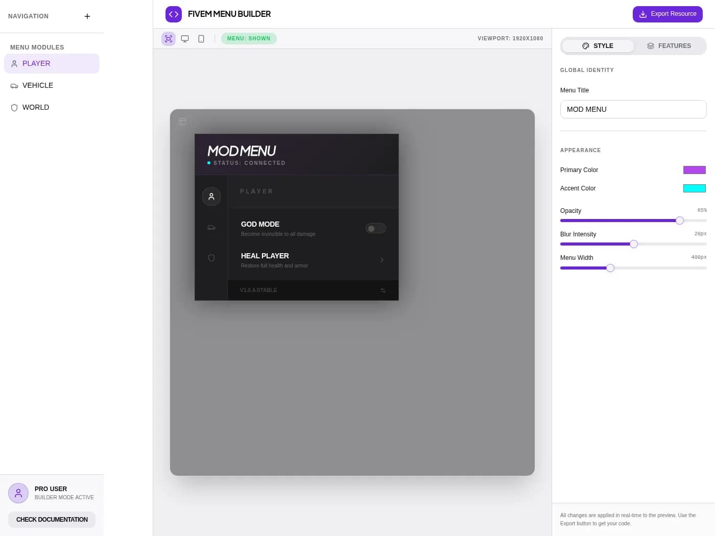 FiveM ModMenu Creator
