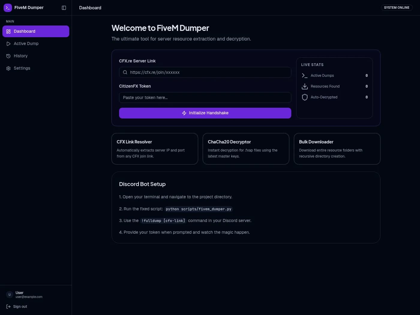 FiveM Script Dumper Bot