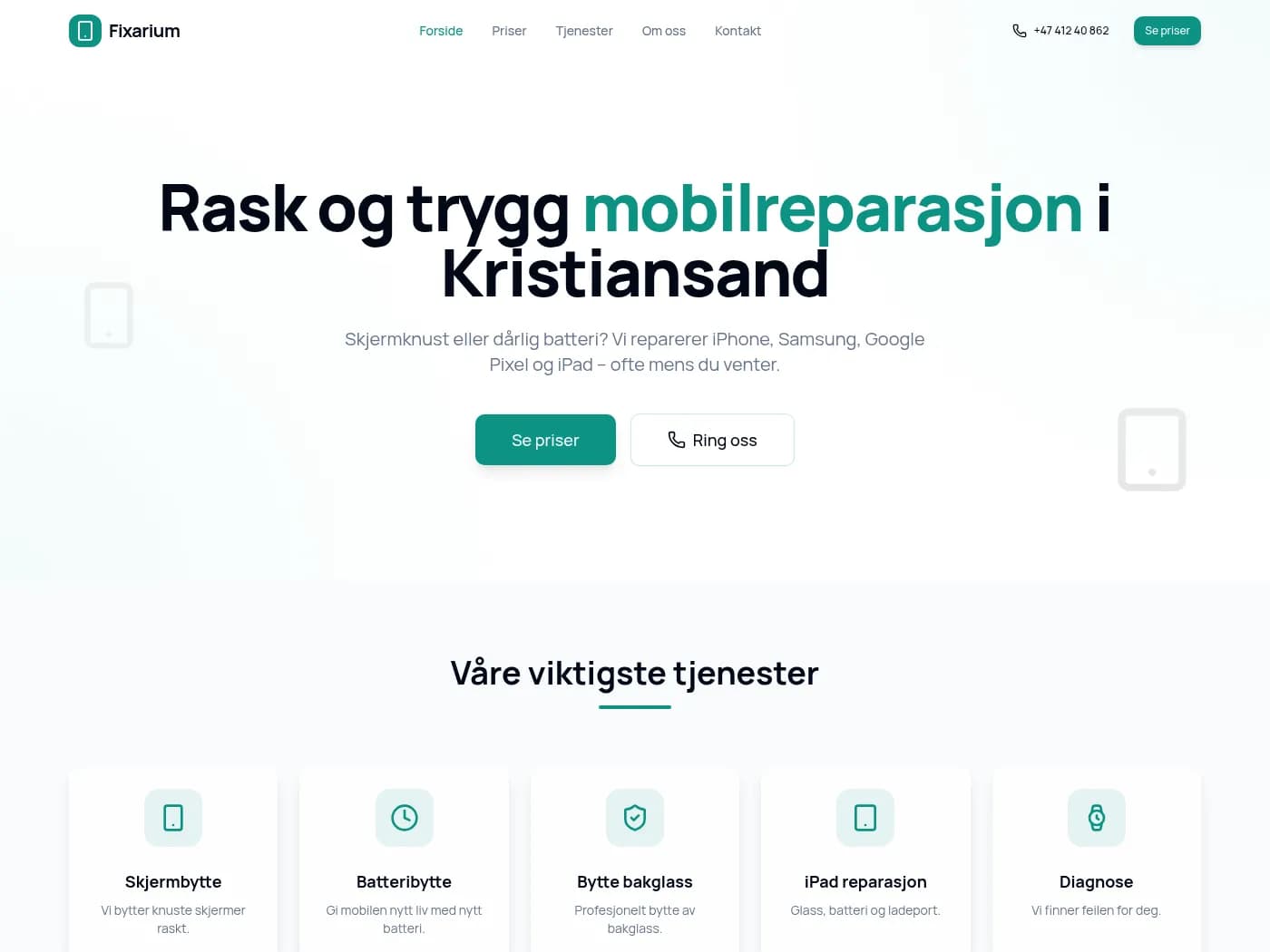 Fixarium Kristiansand Nettside