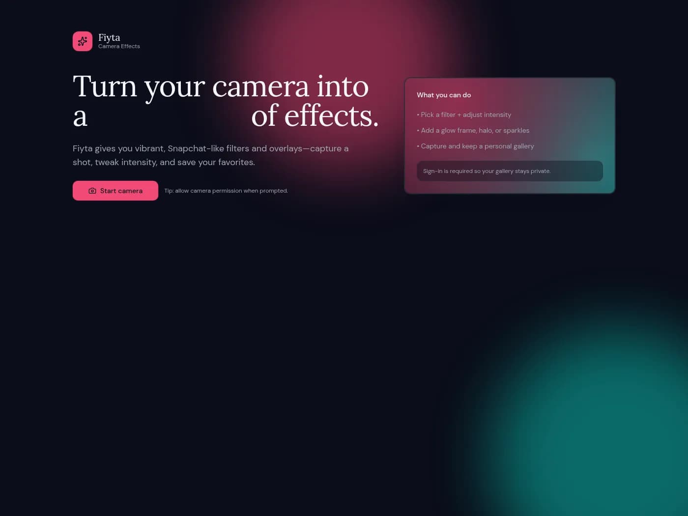 Fiyta Camera Effects