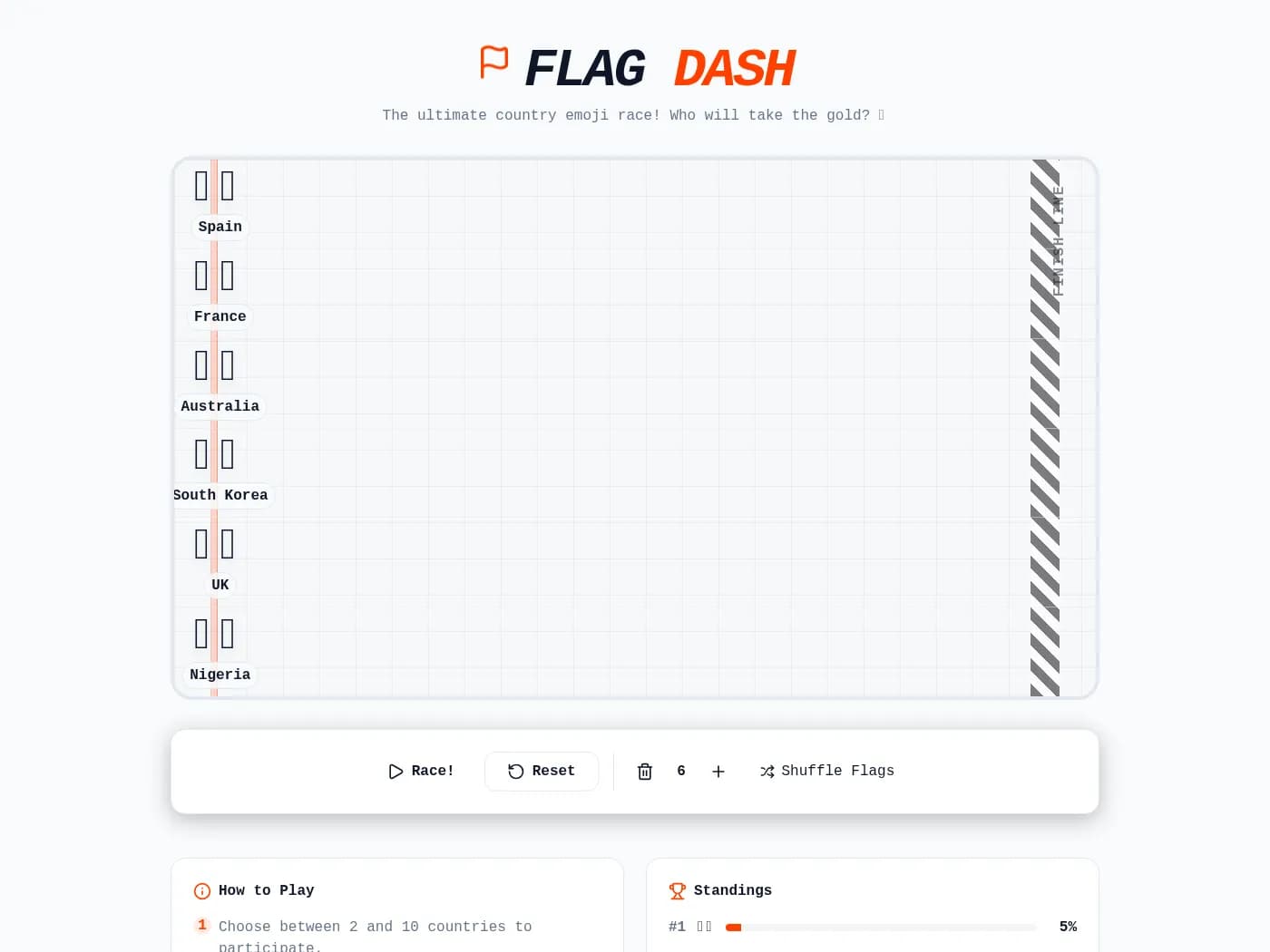 Flag Race Game